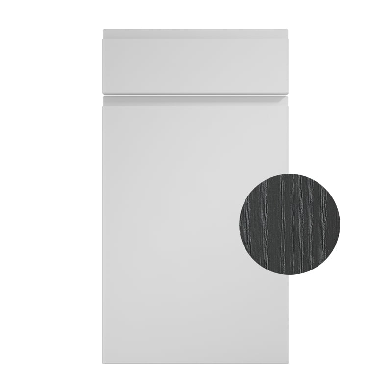 ALASKA Graphite Woodgrain Finish Kitchen Doors - Smart Kitchen Doors